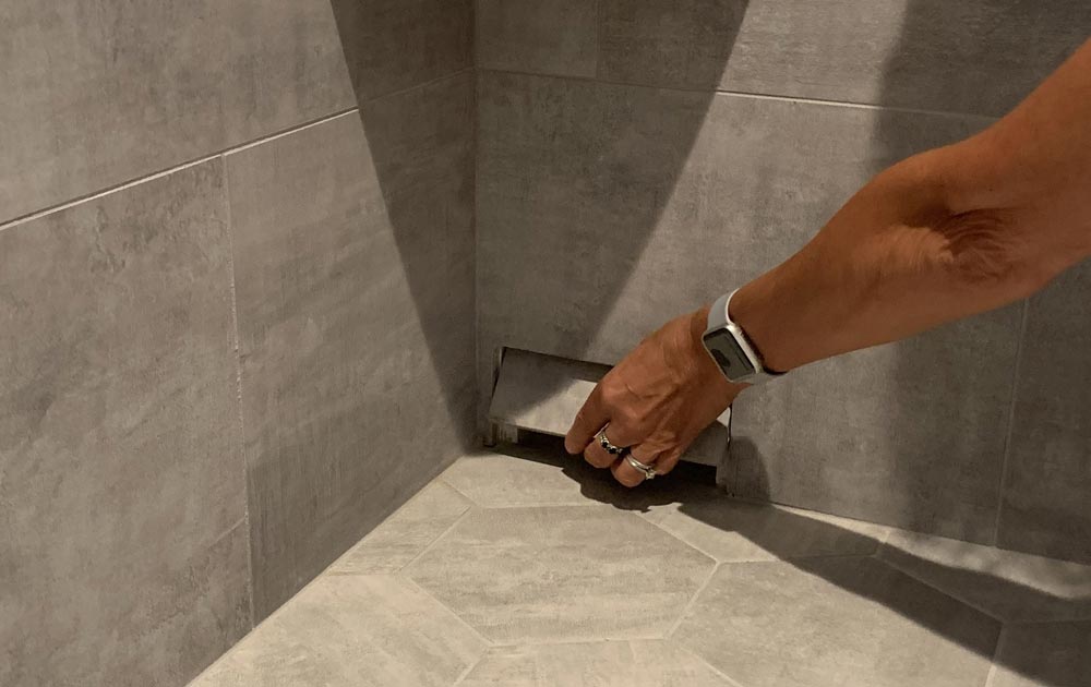 Invisible Drain = Invisidrain - The patented drain that's nearly invisible